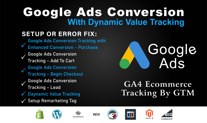 Setup ga4 google ads conversion tracking remarketing ecommerce tracking via gtm by Web ...
