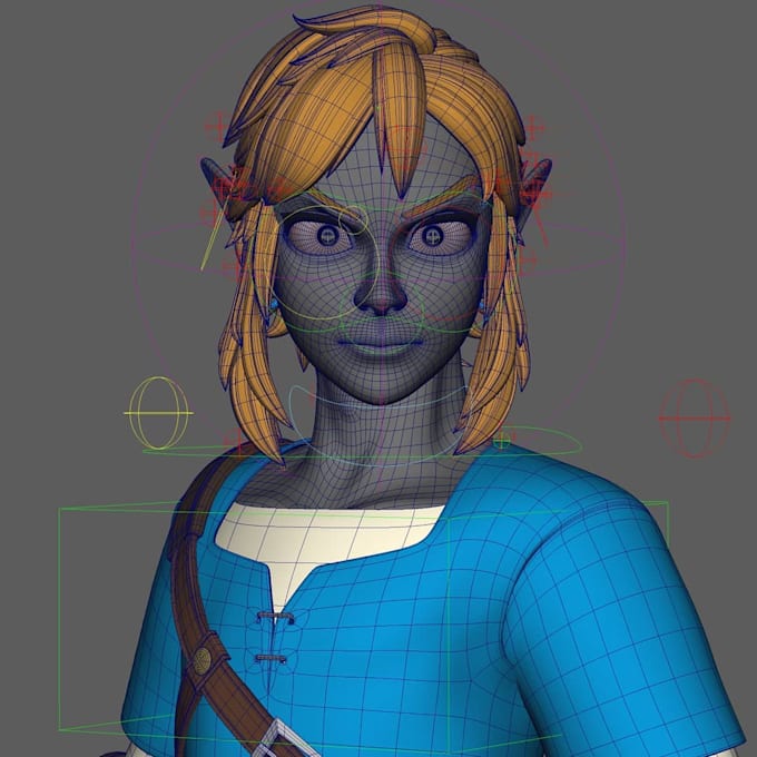 Rig and skin 3d model,3d character for game or animation by Iris ...