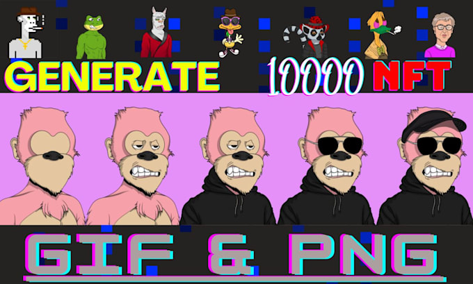 Generate unique nfts in gif format with custom rarities by Weirdo_nft ...