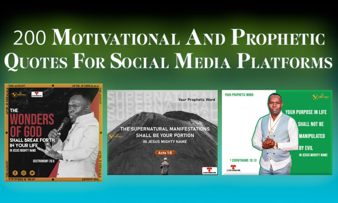 Create 200 daily flyer prophetic and motivational quotes by Samace49 ...