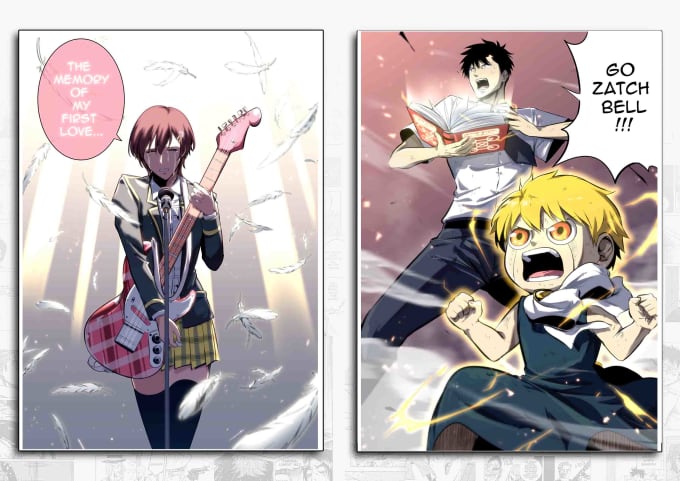 Create a professional colored manga page for you by Daptamago | Fiverr