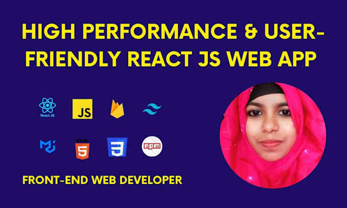 Be Your Frontend Developer With React Js Html Javascript Tailwind By