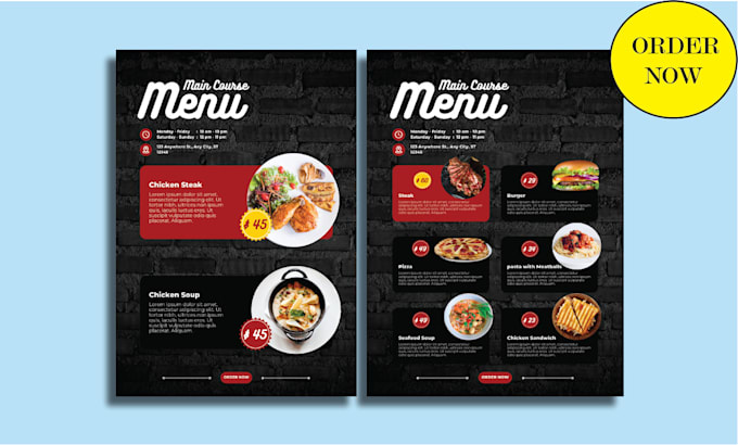 Design professional food menu restaurant menu or price list by ...