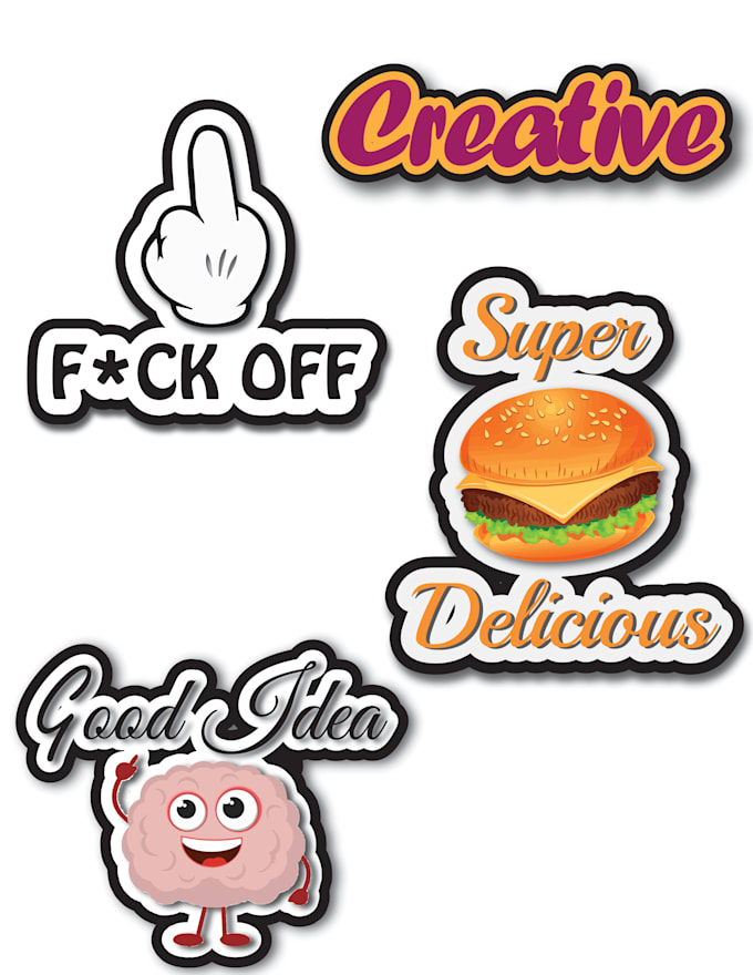 Create custom graphics sticker for you by Rabelqazi | Fiverr