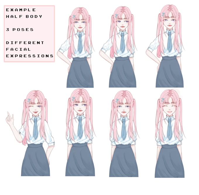 Draw sprites for your visual novel or for a youtube avatar