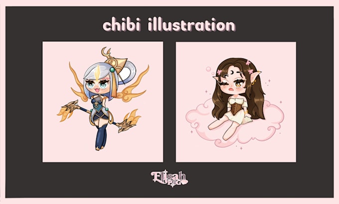 Draw a chibi illustration for you by Elisahpng | Fiverr