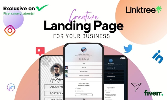 Setup a professional linktree landing page for your business by ...