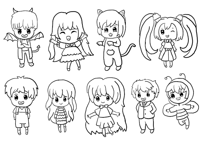 Draw 2d chibi art character, animal, or object by Justanartist_ | Fiverr