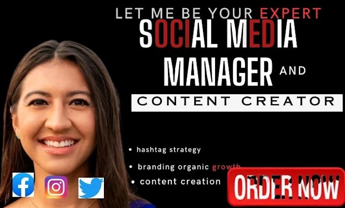 Do social media marketing manager and content creator by Augustina_dave ...