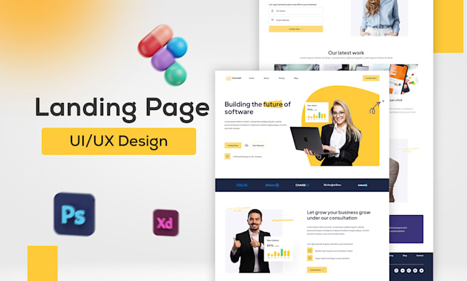 Create awesome web landing page design or ui ux design figma by Maria ...