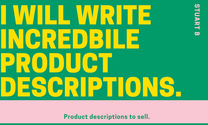 Write amazing product descriptions by Stuartbonner | Fiverr