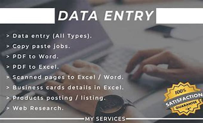 Do data entry, data mining, internet research,copy paste by Mansoormustafar | Fiverr