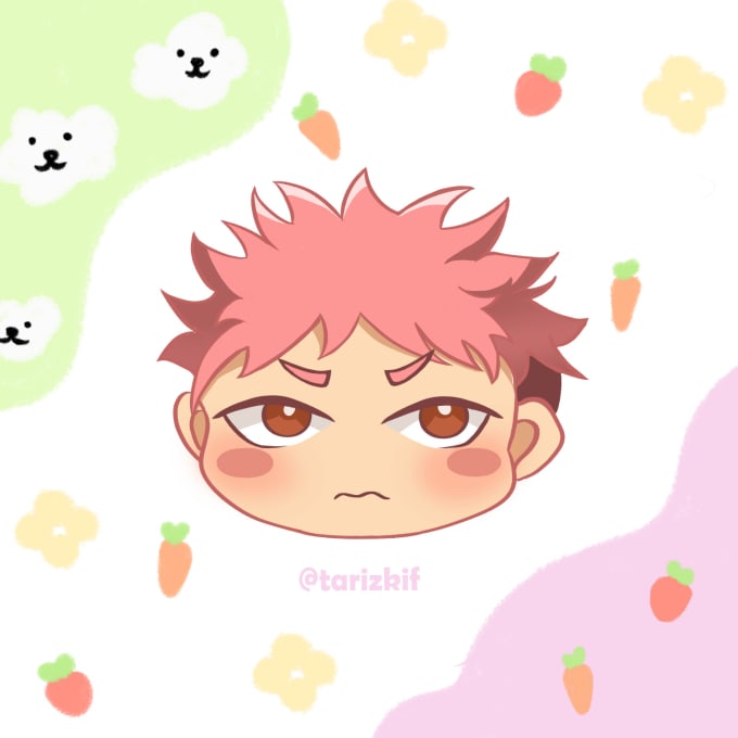 Draw cute chibi head by Tarizkif | Fiverr Draw cute chibi head by Tarizkif | Fiverr