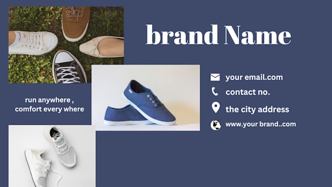 Create stylish shoes brand business card by Zeejah_design | Fiverr