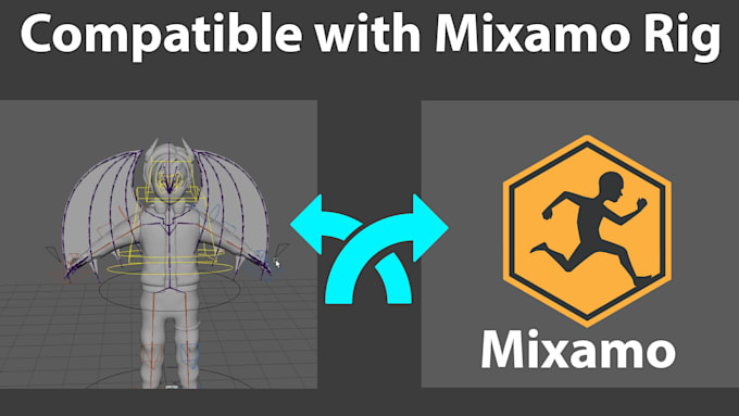 Advance character rig compatible with mixamo, blender, maya by Cgartistustc | Fiverr