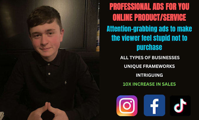 Create attention grabbing ads for your product or course by Samuelgray01 | Fiverr