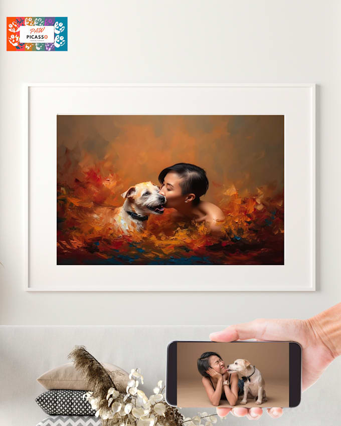 Create high quality customized pet oil painting in digital portrait ...