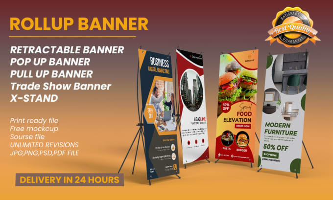 Design roll up banner,standee,pull up,retractable banner by ...