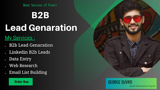 Do b2b lead genaration and data entry, web research by Georgesuvro3 | Fiverr