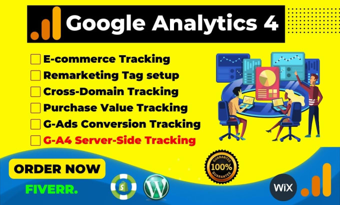 Setup, fix google analytics 4, pixel, ga4 ecommerce tracking, ads ... Setup, fix google analytics 4, pixel, ga4 ecommerce tracking, ads ...