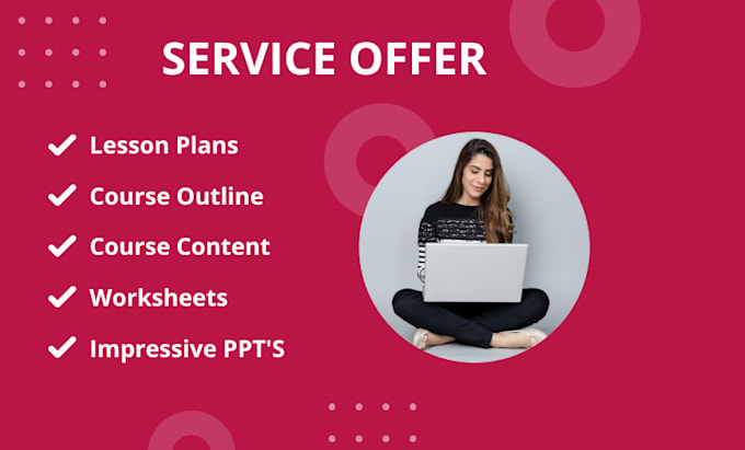 Create lesson plans, course content, and course outline by Amnaahamid ...