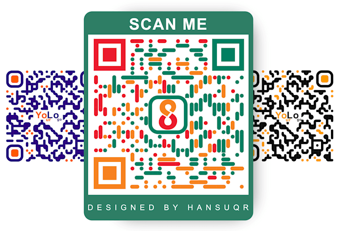 Do custom qr code designs with your logo by Hamzamenifi94 | Fiverr