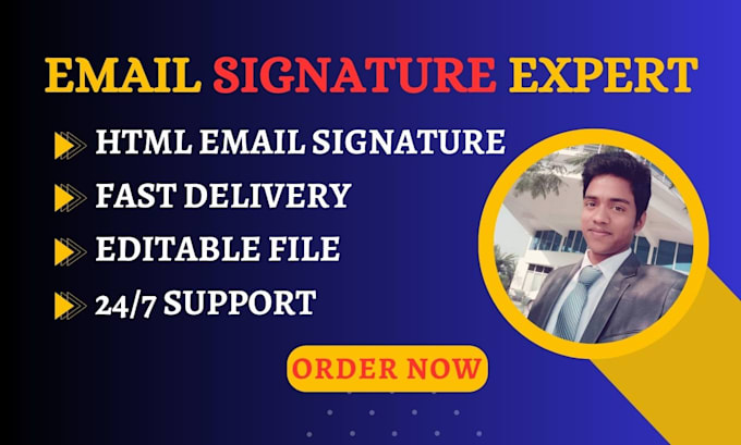 Design animated and clickable email signature html by Shaikotbabu | Fiverr