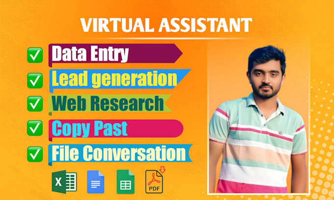 Do virtual assistant, data entry, lead generation, web recharge by ...