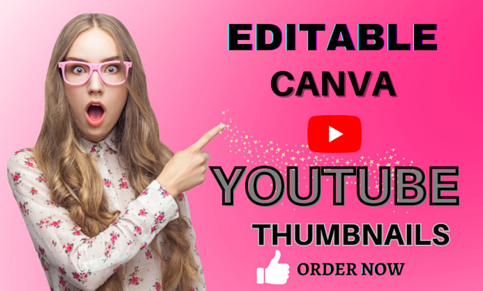 Design editable canva youtube thumbnail templates by Khadija2134 | Fiverr