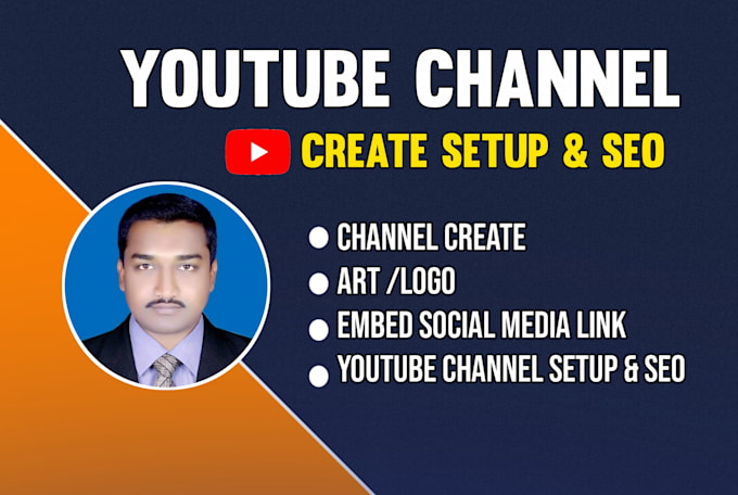 Create a professional youtube channel with eye catching logo and banner ...