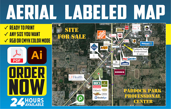 Create real estate aerial maps with specific logo labels by Yasart365 ...