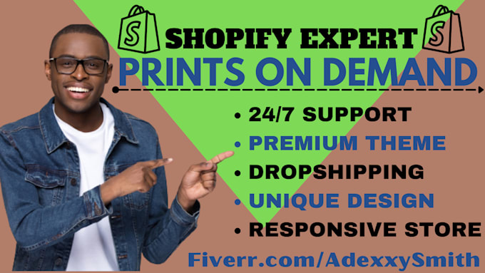 Create a complete shopify print of demand store with printful and so on by Adexxysmith | Fiverr