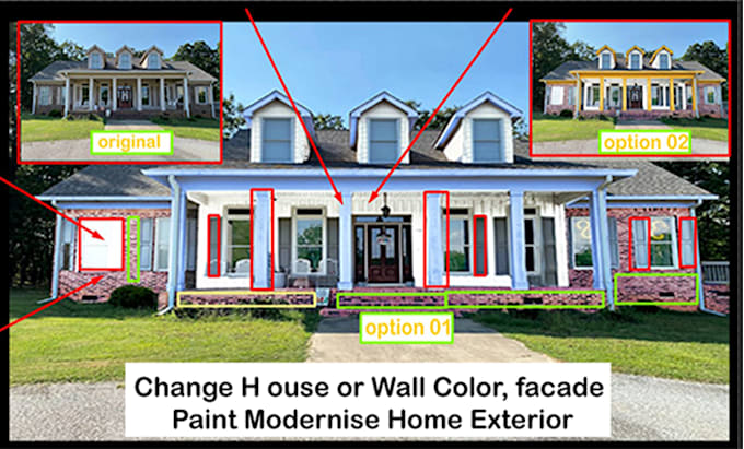 Farbe ändern haus außenfassade haus wandfarbe modernisieren