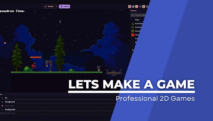 Create a 2d game with sounds, music, and assets by Thecodercalvin | Fiverr