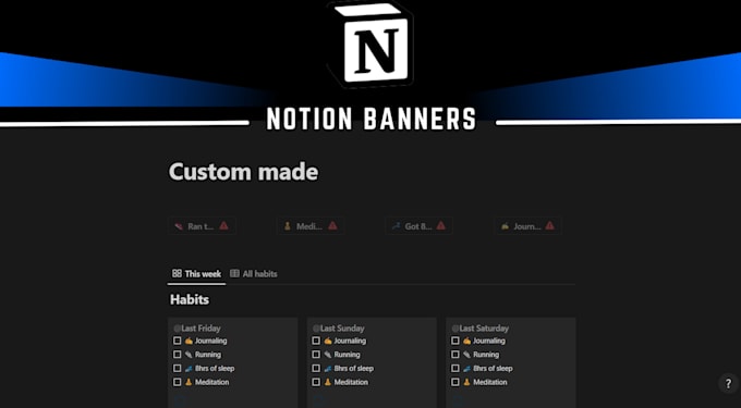 Create notion banners that will match your teamspace by Huus_97 | Fiverr