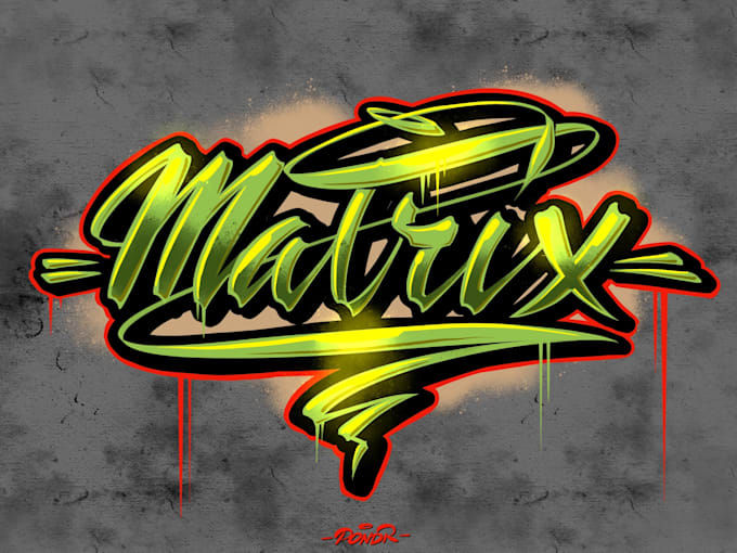Design a hand lettering graffiti calligraphy custom logo by Pondr ...