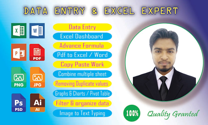 Data entry and excel dashboard and pdf to excel, word by Jabedmahmud01 | Fiverr