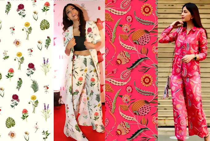 Design seamless repeated textile clothing and fabric pattern by Nain ...