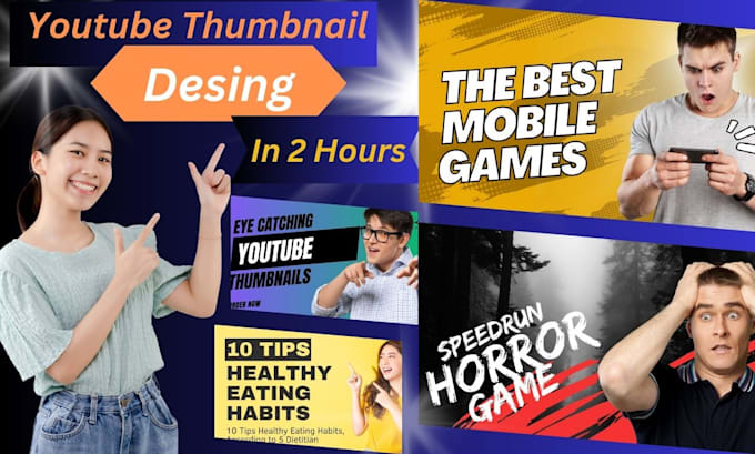 Be your catchy clickbait youtube thumbnail creator by Bringdigital991 ...