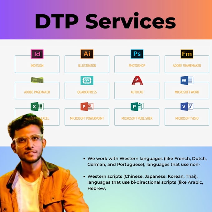 Do dtp services for any language in microsoft word indesign illustrator etc by Dtplabs | Fiverr