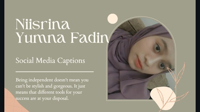 Write catchy social media captions on instagram by Niisrina | Fiverr Write catchy social media captions on instagram by Niisrina | Fiverr