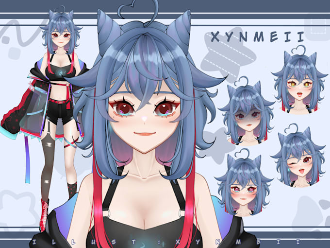 Rig your live2d vtuber model with high quality by Xynmeii | Fiverr
