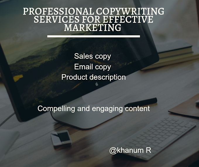 Write an engaging sales copy by Khanumrafique | Fiverr
