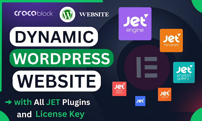 Build dynamic wordpress website landing page by crocoblock jet engine elementor by Naim ...