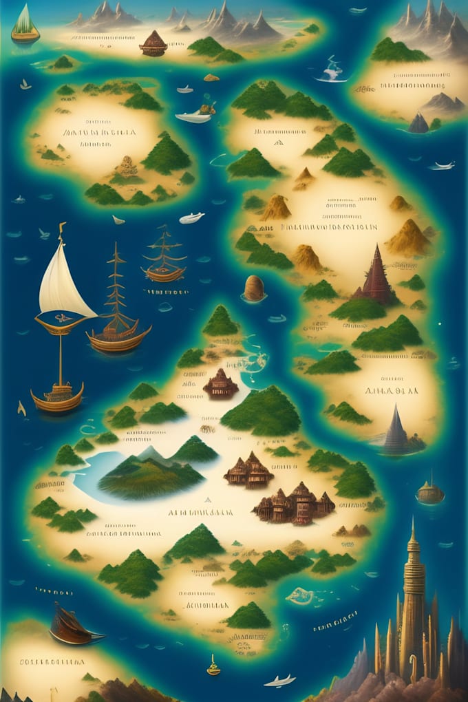 Create a professional fantasy map for you by Digitaluxury | Fiverr
