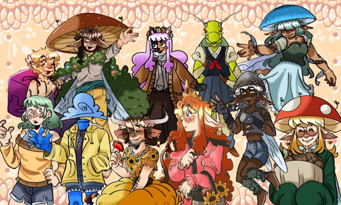 Draw your ocs, dnd characters or mushroom fae characters by Megdrawz ...