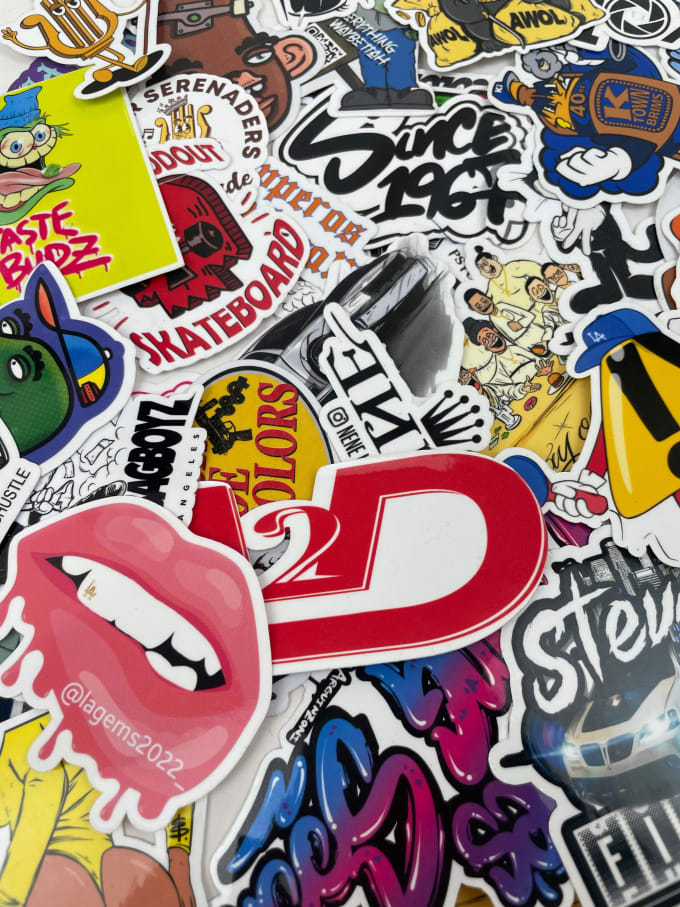 Design and print custom vinyl stickers for you by Peakki | Fiverr