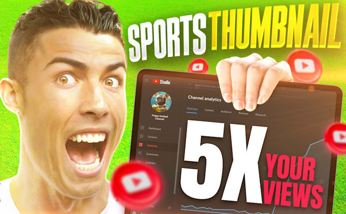 Create top quality sport youtube thumbnail, banner, facebook cover by ...