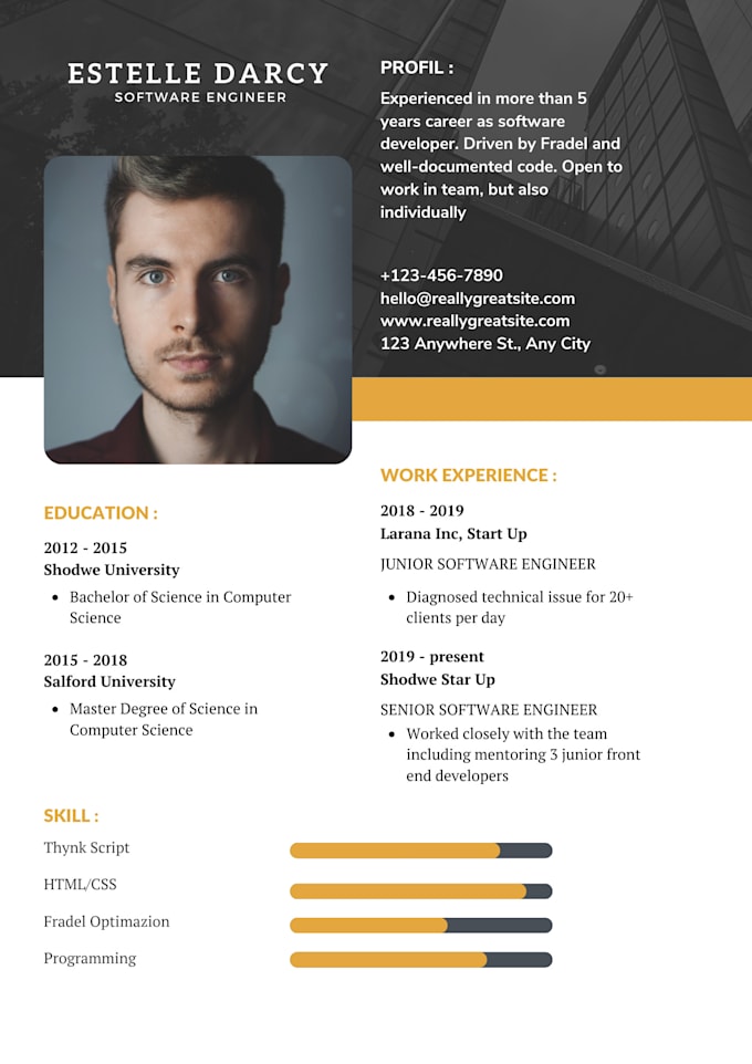 Redesign resume, be your cv maker, creative cv builder by Legend4855 ...
