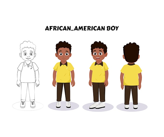 Draw 2d cute cartoon character design by Zonaisha536 | Fiverr